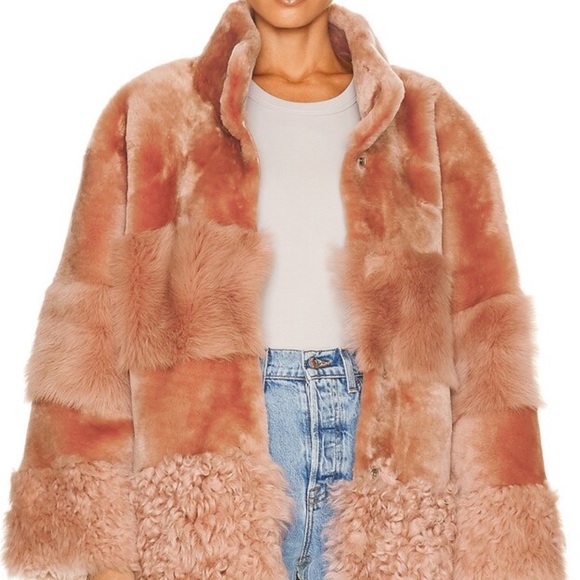 Nour Hammour | Jackets & Coats | Nour Hammour Light Pink Fur Aimee Coat ...